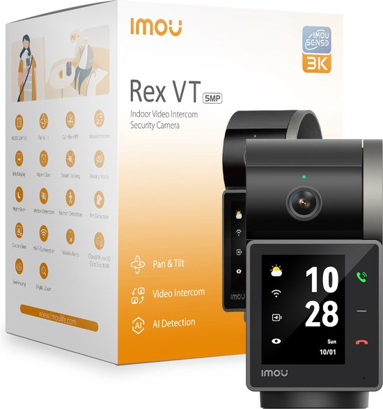 IMOU Rex VT Pro Zwart | IP-camera's